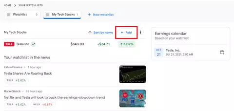 Google Finance पर स्टॉक वॉचलिस्ट कैसे बनाएं 16105_5