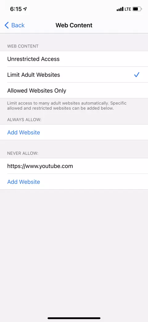 5 Cara Gratis untuk Memblokir YouTube di iPhone atau iPad Anak Anda 16150_9