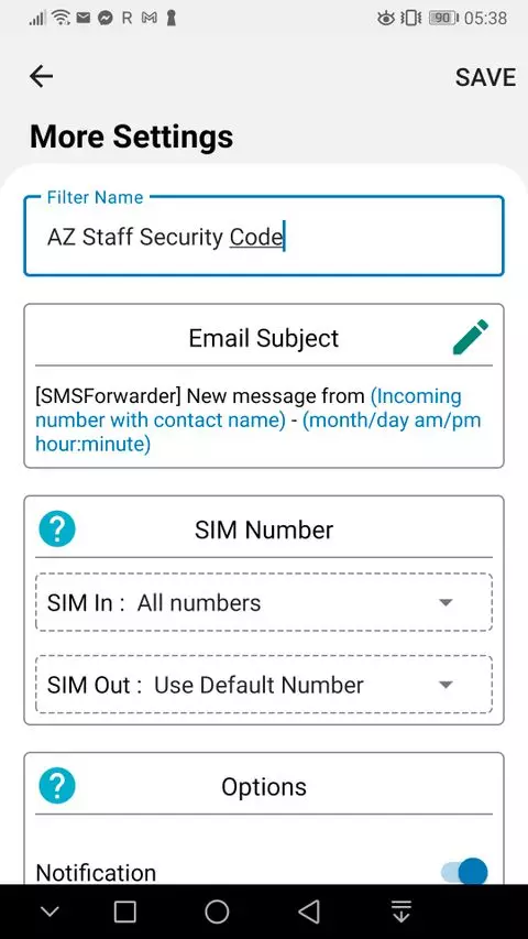 Cómo reenviar automáticamente SMS a su correo electrónico en Android 16278_18