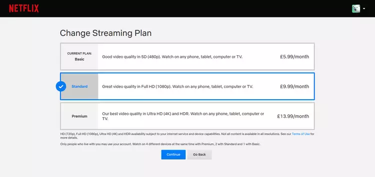 Hur du enkelt ändrar din Netflix-strömningsplan 16611_2