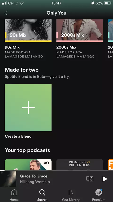 Blend gebruiken om een Spotify-afspeellijst met een vriend te maken 16672_3