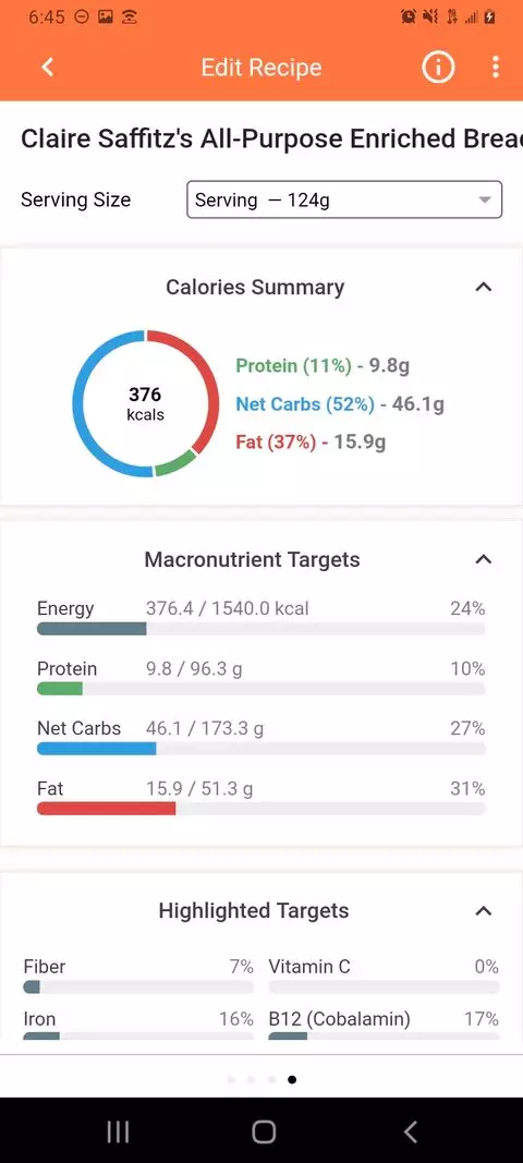 5 Saachen déi d'Cronometer App Iech léiert iwwer méi gesond iessen 16818_10