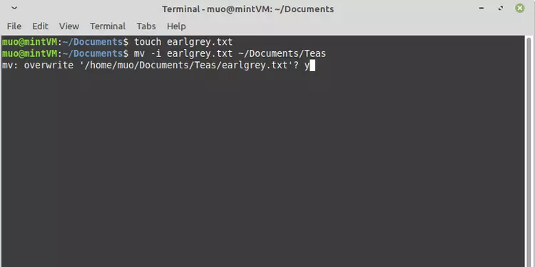 如何使用 Mv 命令移動 Linux 文件 16855_6