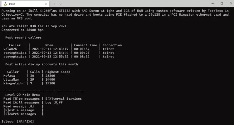 Telnet ulanyp Linux-da BBS-lere nädip girmeli 16993_3