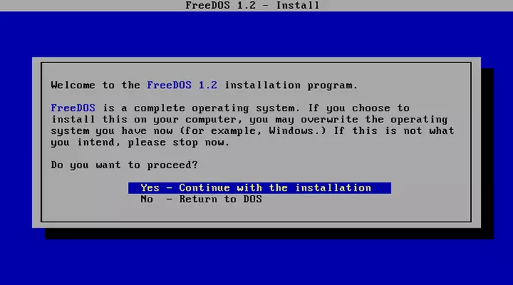 ഒരു ഓപ്പൺ സോഴ്സ് MS-DOS ഇംപ്ലിമെന്റേഷനായ FreeDOS ഉപയോഗിച്ച് സുവർണ്ണ ദിനങ്ങൾ പുനരുജ്ജീവിപ്പിക്കുക 16996_5