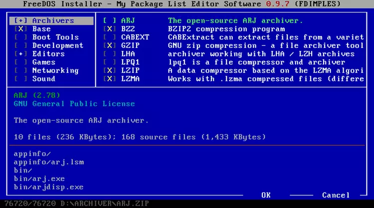 ഒരു ഓപ്പൺ സോഴ്സ് MS-DOS ഇംപ്ലിമെന്റേഷനായ FreeDOS ഉപയോഗിച്ച് സുവർണ്ണ ദിനങ്ങൾ പുനരുജ്ജീവിപ്പിക്കുക 16996_6