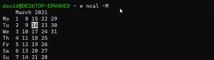 Hogyan jeleníthet meg egy naptárt a Linux terminálon a Cal 17004_7