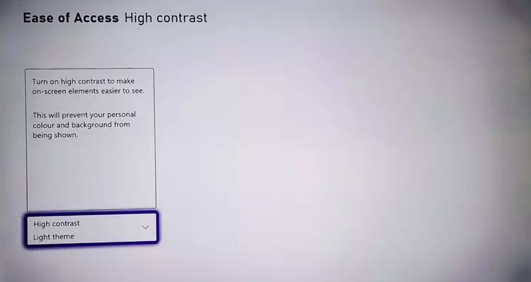 Giunsa Pag-enable ang High Contrast Mode sa Xbox Series X 1706_5