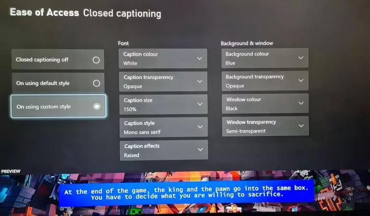 Wéi aktivéiert Closed Captions op enger Xbox Series X 1707_3