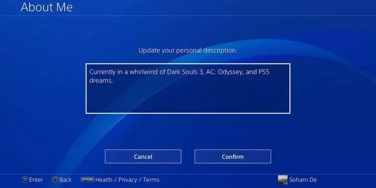 Kif tibdel id-deskrizzjoni tal-profil tal-PS4 tiegħek 17110_2