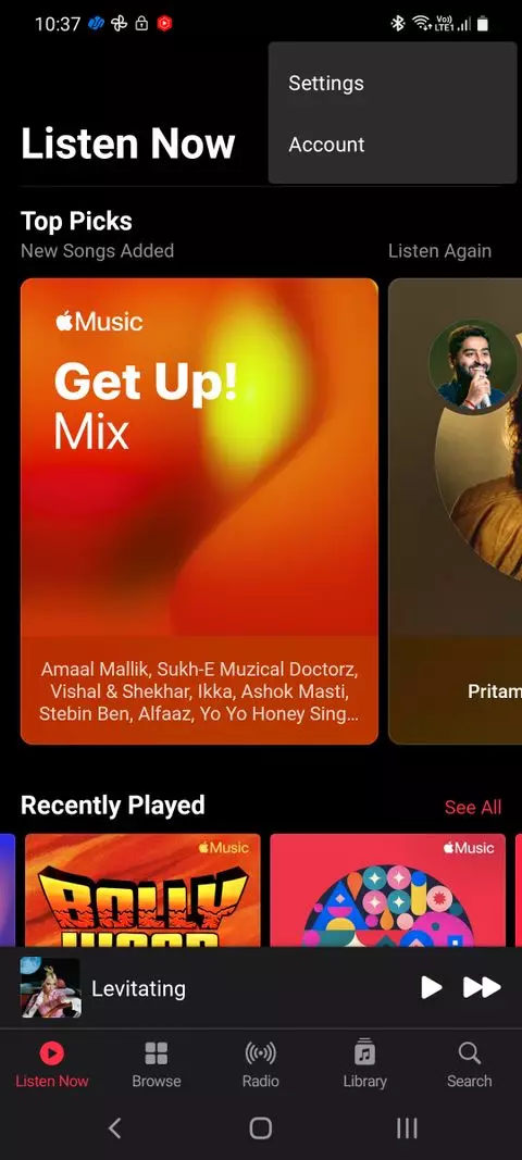 Ako streamovať bezstratový zvuk a hudbu vo vysokom rozlíšení v Apple Music na Androide 17682_3