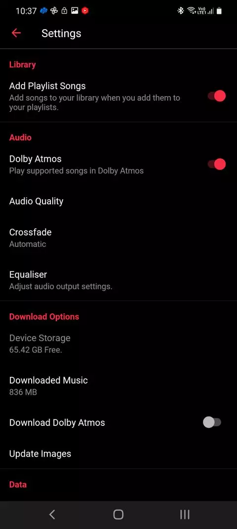 Ako streamovať bezstratový zvuk a hudbu vo vysokom rozlíšení v Apple Music na Androide 17682_4