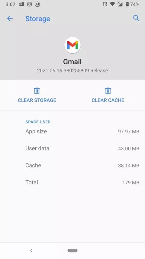 Как исправить ошибку «К сожалению, Gmail остановлен» на Android 17890_4