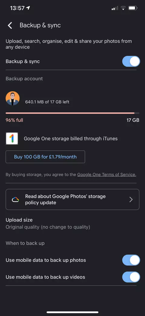 A Google Fotók használata az iCloud helyett iPhone-on 17956_14