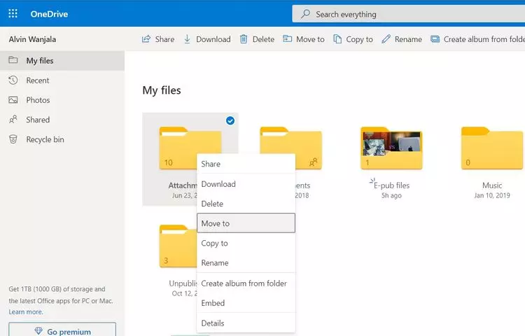 Zer da OneDrive? Microsoft-en hodeiko biltegiratze zerbitzurako gida 18621_9