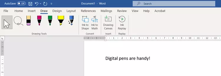 Як маляваць з дапамогай Pen Tools ў Microsoft Word 18736_2