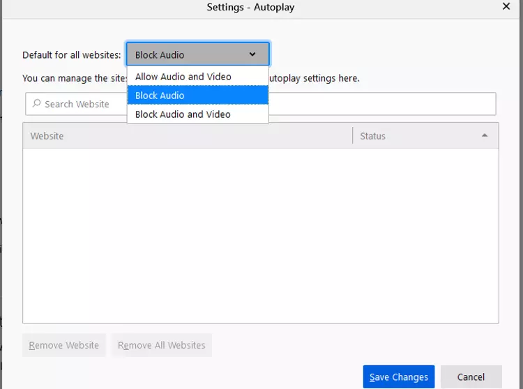 فائر فاکس میں آٹو پلے کو کیسے بلاک یا اجازت دیں۔ 18960_4