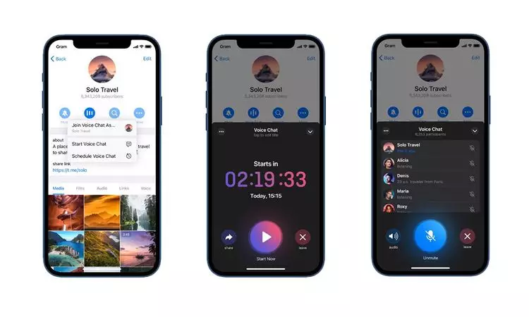 Telegram үн чаттары үчүн жаңы функцияларды, анын ичинде мини профилдерди кошот 19175_2