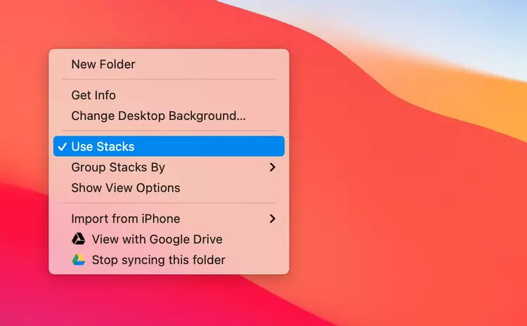 သင်၏ Desktop နှင့် Dock ကို Mac ပေါ်တွင် စနစ်တကျထားရှိရန် Stacks ကိုအသုံးပြုနည်း 19251_2
