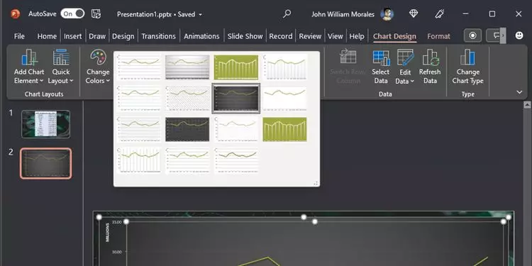 Как да свържете данните на Excel с вашата презентация на PowerPoint 1987_5