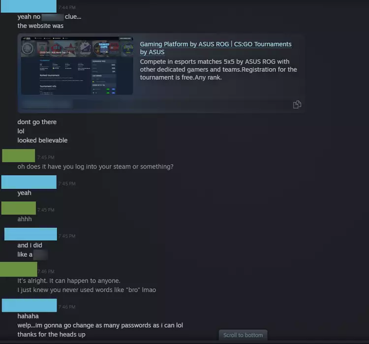 Opgepasst op dësem Steam Tournoi Scam Vun Ärem 