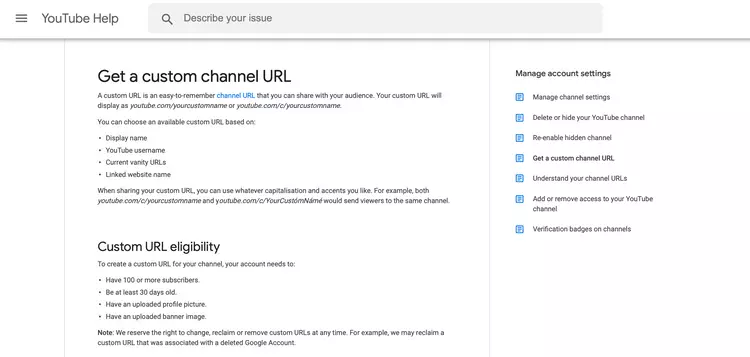 Як стварыць карыстальніцкі URL для вашага канала YouTube 20045_2