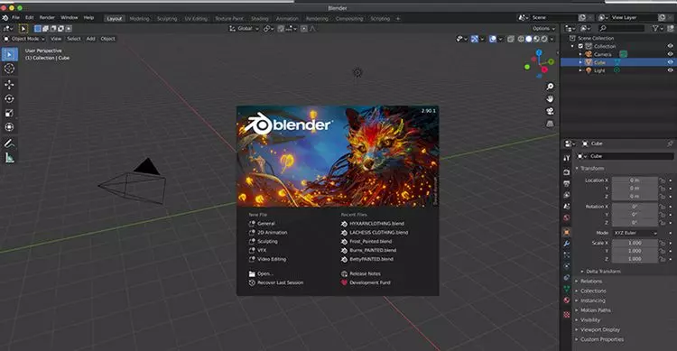 Пачатак працы з Blender: кіраўніцтва для пачаткоўцаў