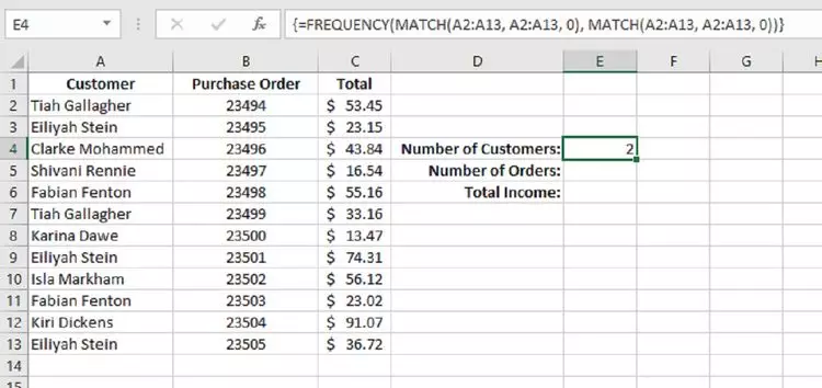 Excel'de Benzersiz Değerler Nasıl Sayılır 20226_7