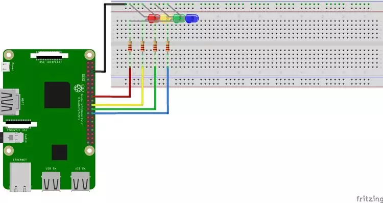 ゲームサイモンを使用したラズベリーパイブレッドボードの初心者向けガイド 20233_4