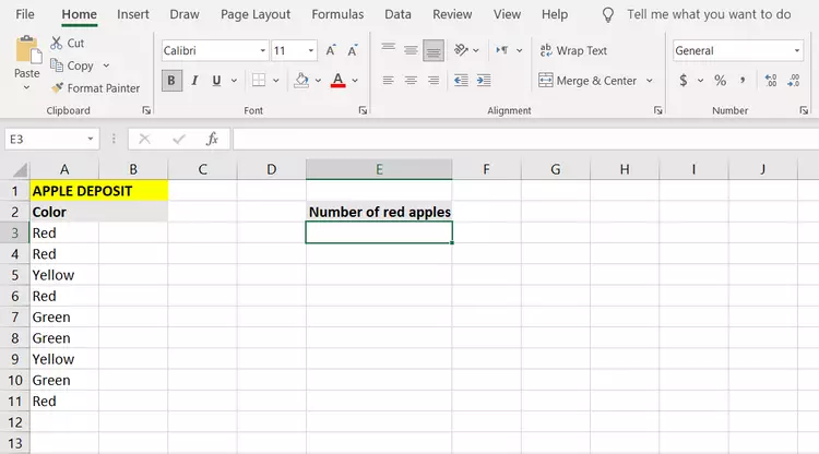 Otu esi eji ọrụ COUNTIF na COUNTIFS na Excel 20331_2