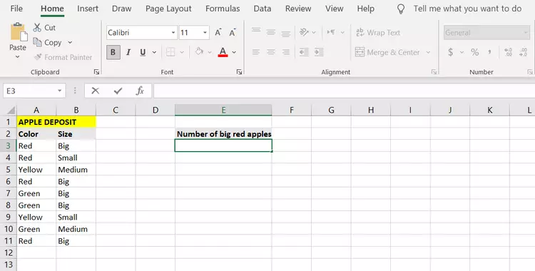 Otu esi eji ọrụ COUNTIF na COUNTIFS na Excel 20331_4