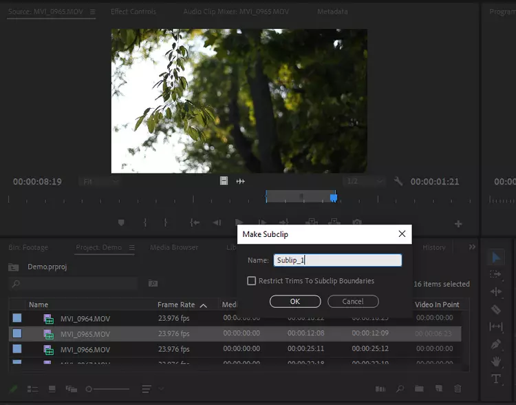 Adobe Premiere Pro मा तपाइँको पहिलो असेंबली कसरी काट्ने 20553_2