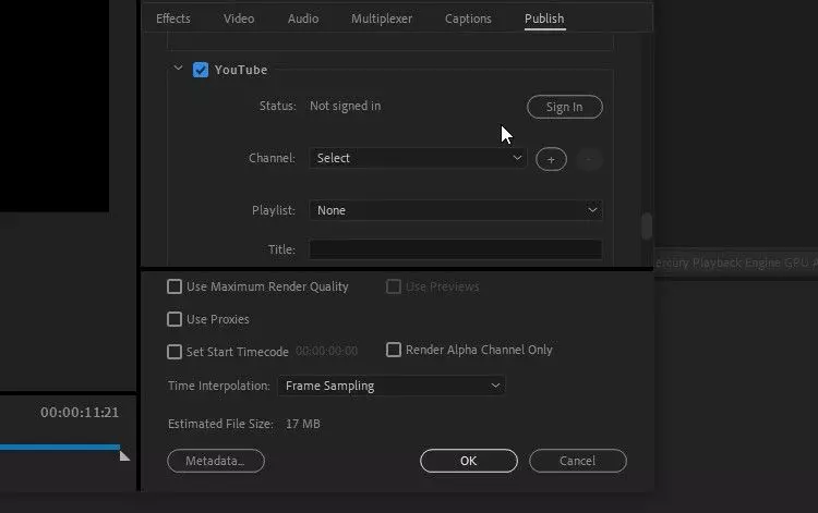 如何使用 Adobe Media Encoder 將視頻上傳到社交媒體 20560_15