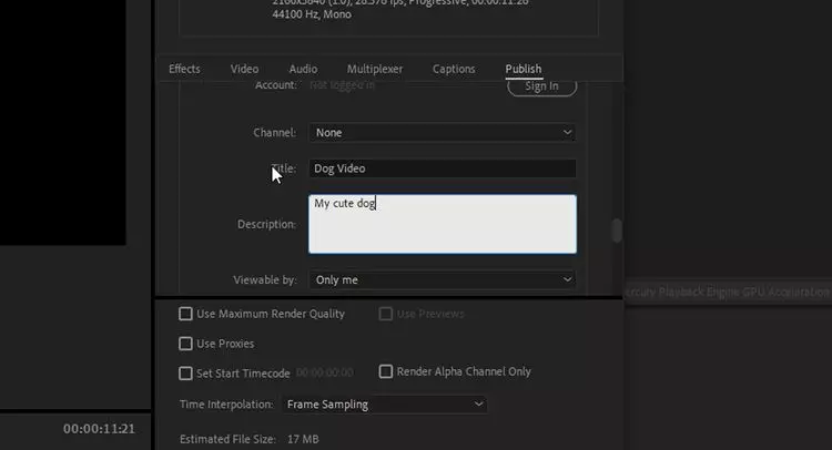 Jak nahrát svá videa na sociální média pomocí Adobe Media Encoder 20560_24