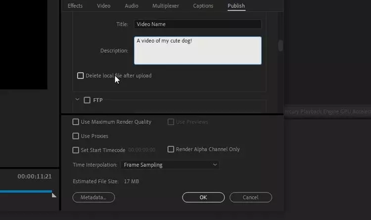 Чӣ тавр бо истифода аз Adobe Media Encoder видеоҳои худро ба васоити иҷтимоӣ бор кардан мумкин аст 20560_8