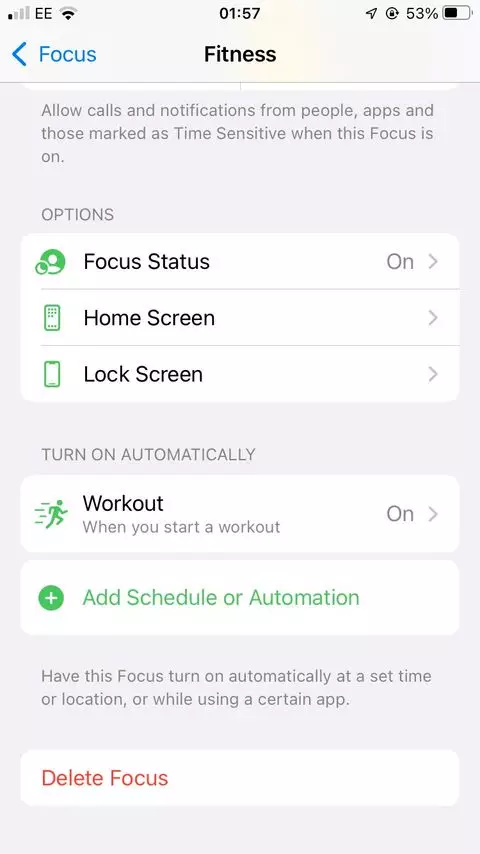 Cara Jadwal lan Ngotomatisasi Mode Fokus Beda ing iOS 15 2074_4