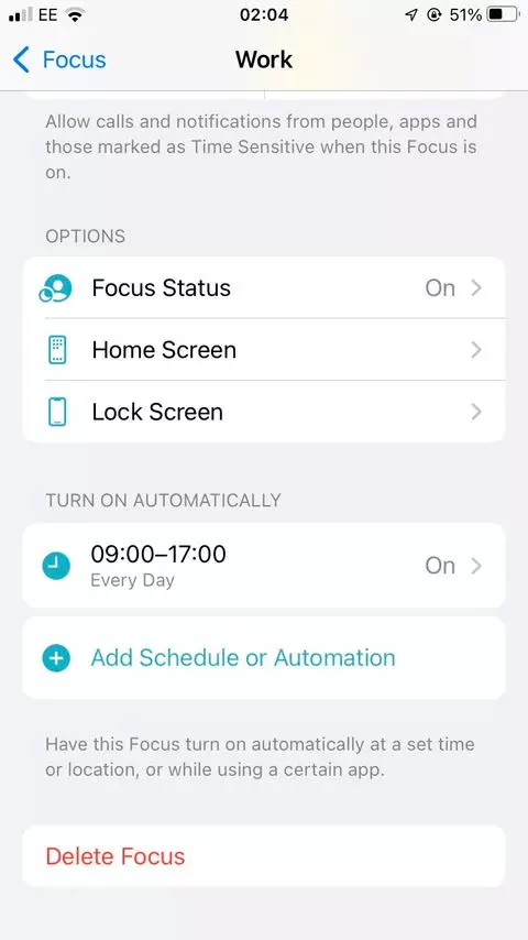 Cara Jadwal lan Ngotomatisasi Mode Fokus Beda ing iOS 15 2074_7