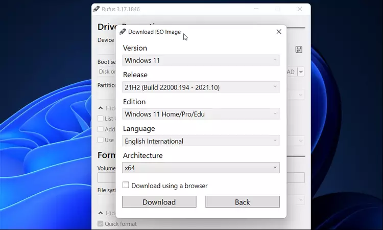 Giunsa ang Legal nga Pag-download sa usa ka Windows 11 ISO 209_5