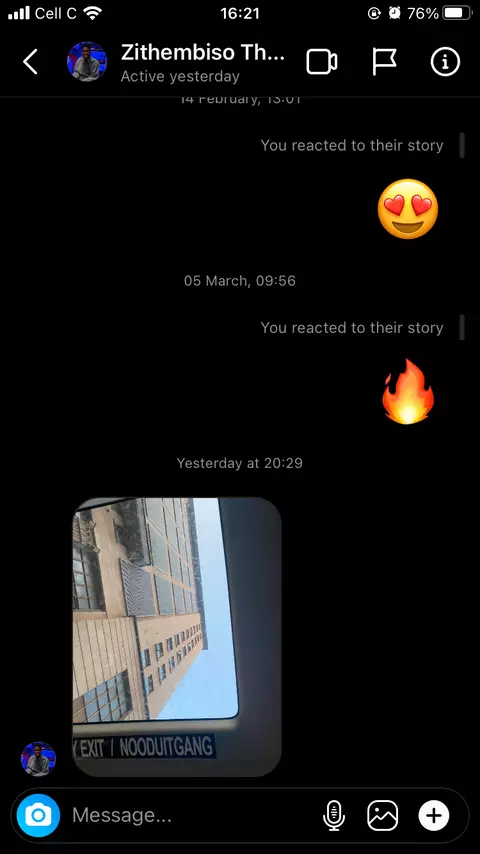 Ungaphendula kanjani ku-Instagram DM Ngesithombe noma Ividiyo 21050_2