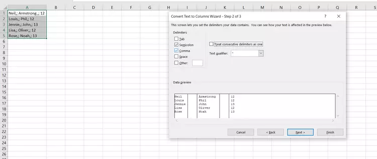 Com dividir cel·les d'Excel mitjançant un delimitador 21192_20