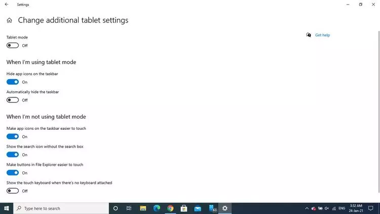 Nigute ushobora kuzimya uburyo bwa Tablet muri Windows 10 21242_7