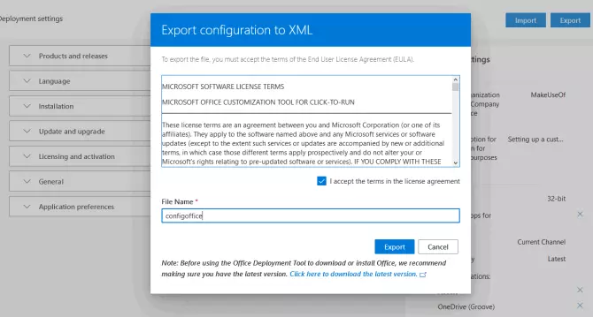 Office Deployment Tool yordamida ofis oʻrnatishingizni moslashtiring 21264_9