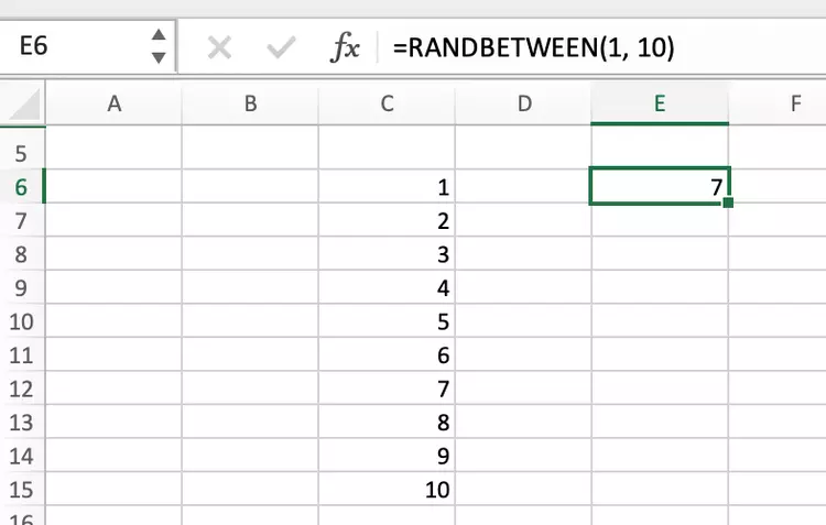 როგორ გამოვიყენოთ RANDBETWEEN ფუნქცია Excel-ში 21747_2