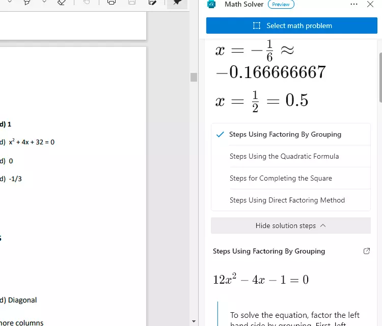 Cómo usar Microsoft Edge para resolver problemas matemáticos 21849_6
