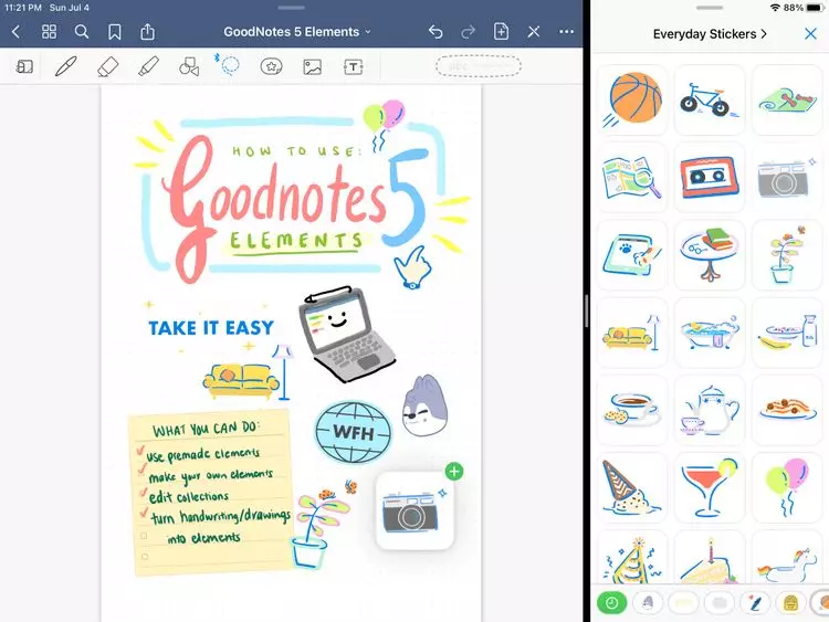 GoodNotes 5 တွင် Elements Tool ကိုအသုံးပြုနည်း 21886_4