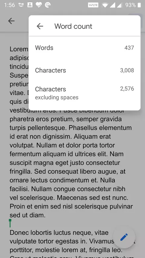 Google Docs တွင် Word Count ကို စစ်ဆေးနည်း 22057_7