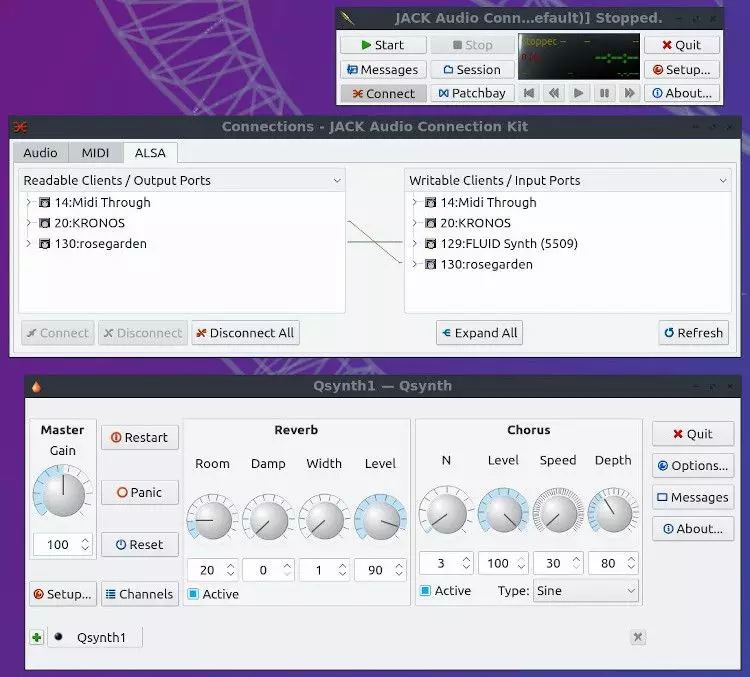 Siv Linux DAW nrog USB-Connected MIDI Keyboard 22115_3