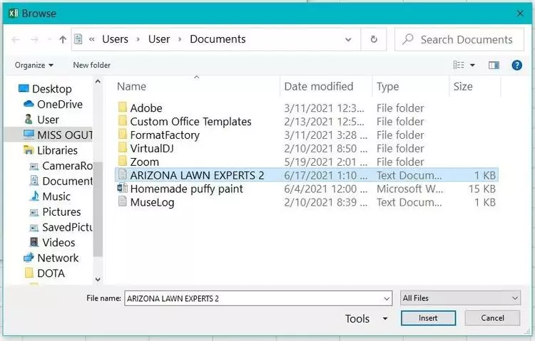 Como importar datos de formularios de Microsoft Word a unha folla de cálculo de Excel 22158_3