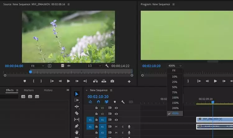 Sors Monitor vs Program Monitor fi Premiere Pro: X'inhi d-Differenza? 22214_3