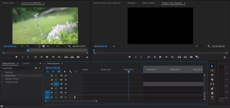 Com fer pedaços d'origen i orientar pistes a Adobe Premiere com un professional 22229_4